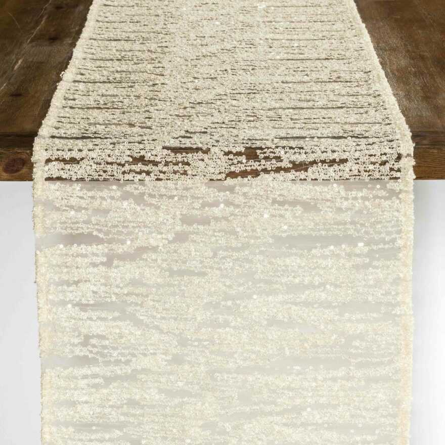 Ivory Como Sequins Runner - Over The Top