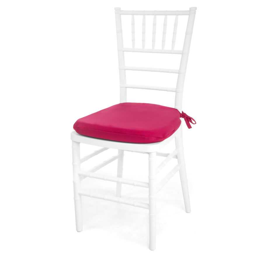 Raspberry Solid Chair Pad - Over The Top