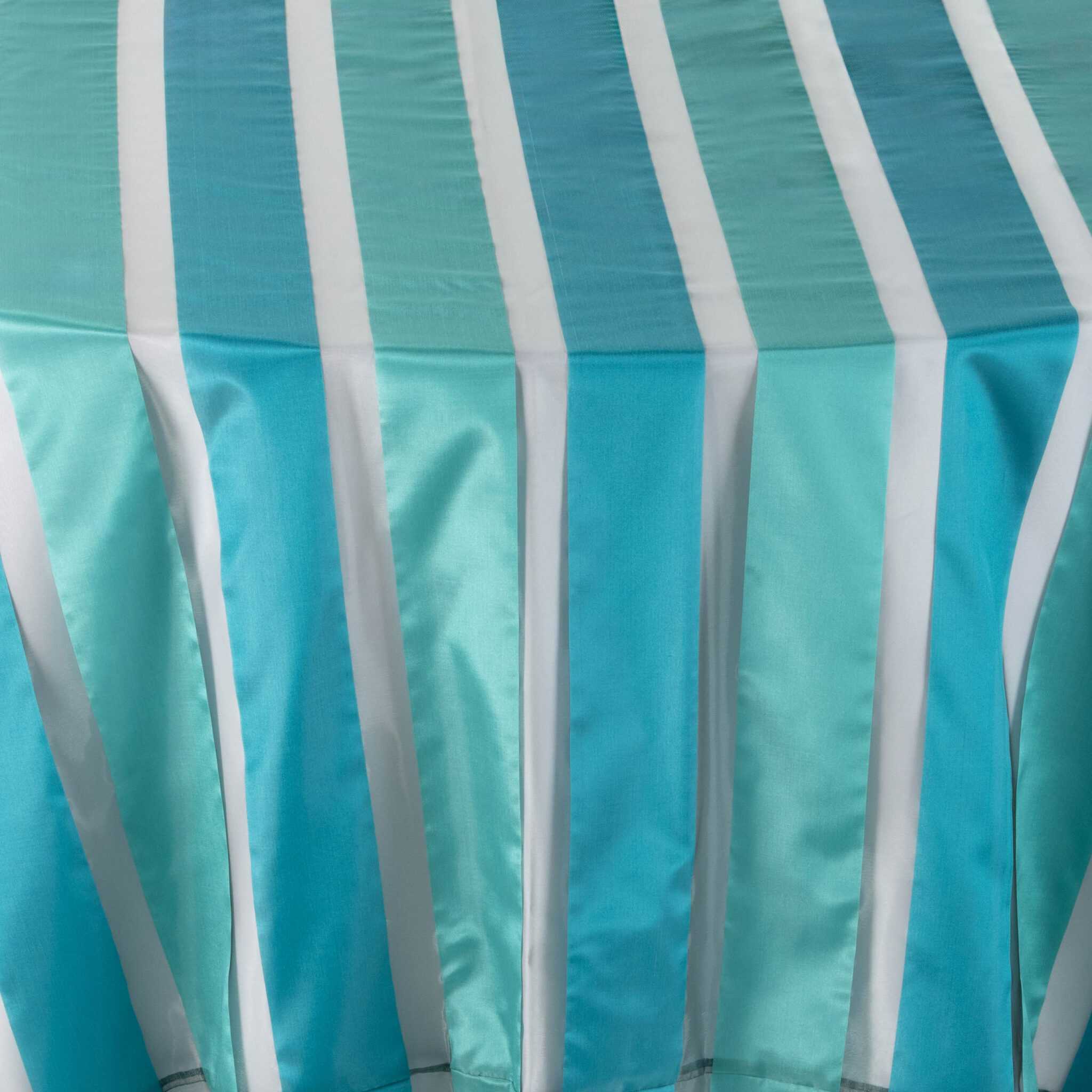 Turquoise & Jade Sheer Stripe - Over The Top