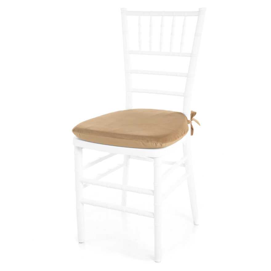 Beige Velvet Chair Pad - Over The Top